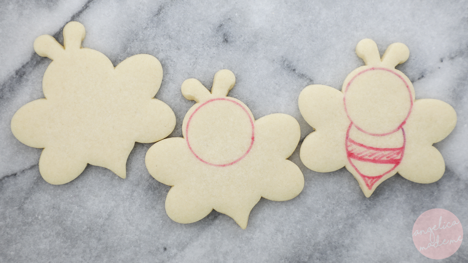 Cute Bumble Bee Cookies - AngelicaMadeMe