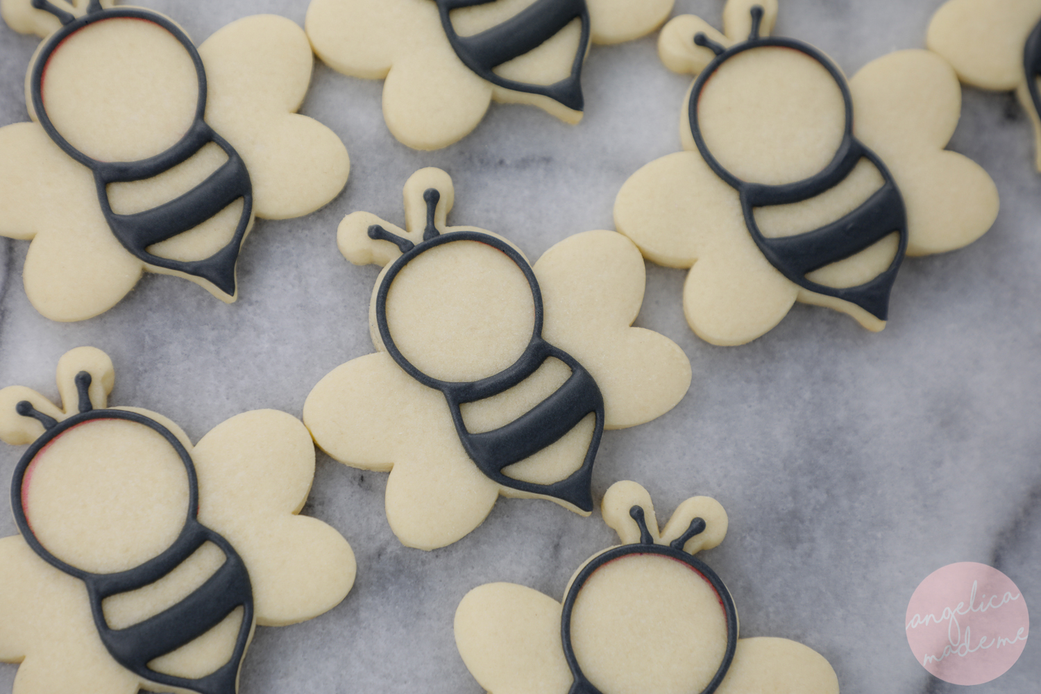 Cute Bumble Bee Cookies - AngelicaMadeMe