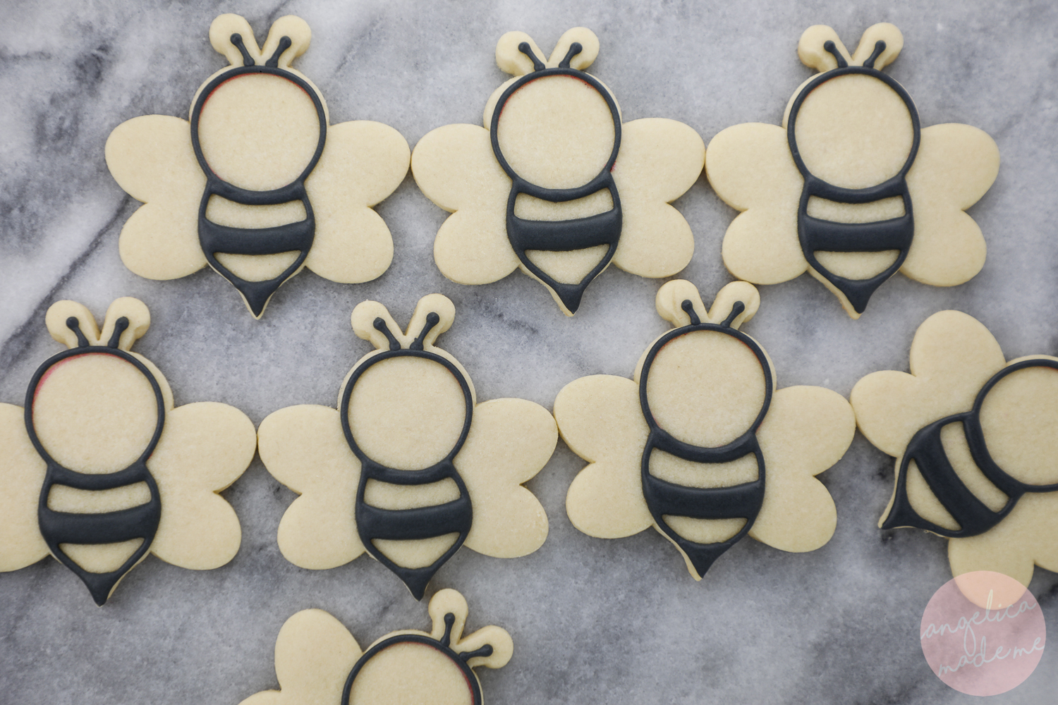 Cute Bumble Bee Cookies - AngelicaMadeMe