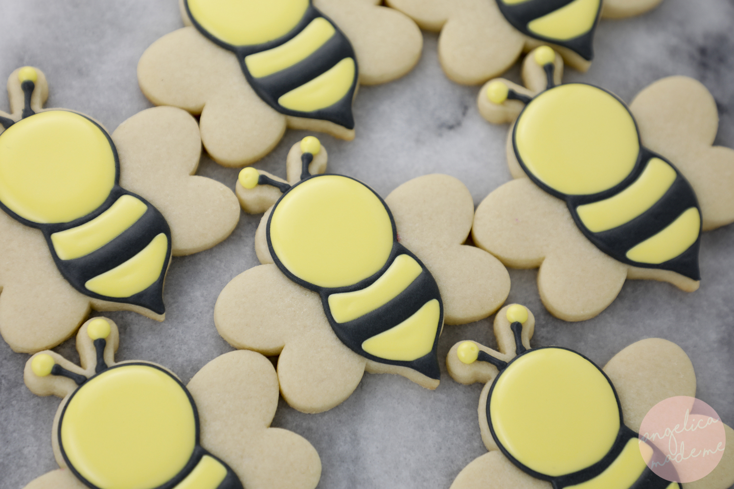 Cute Bumble Bee Cookies - AngelicaMadeMe