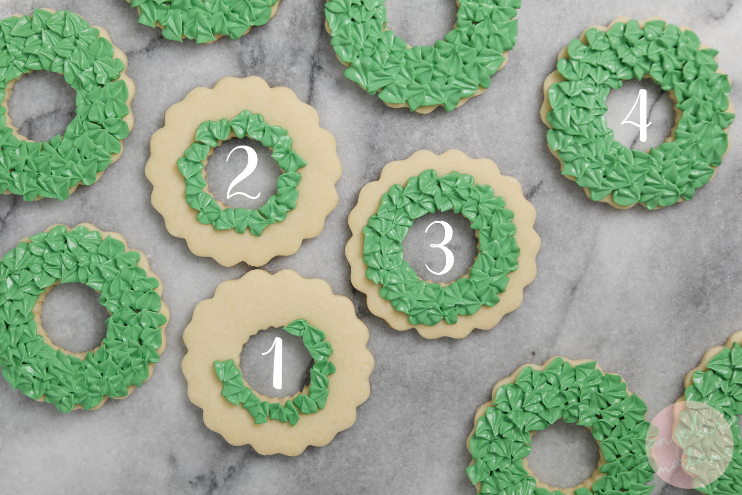Christmas Wreath Cookies - AngelicaMadeMe