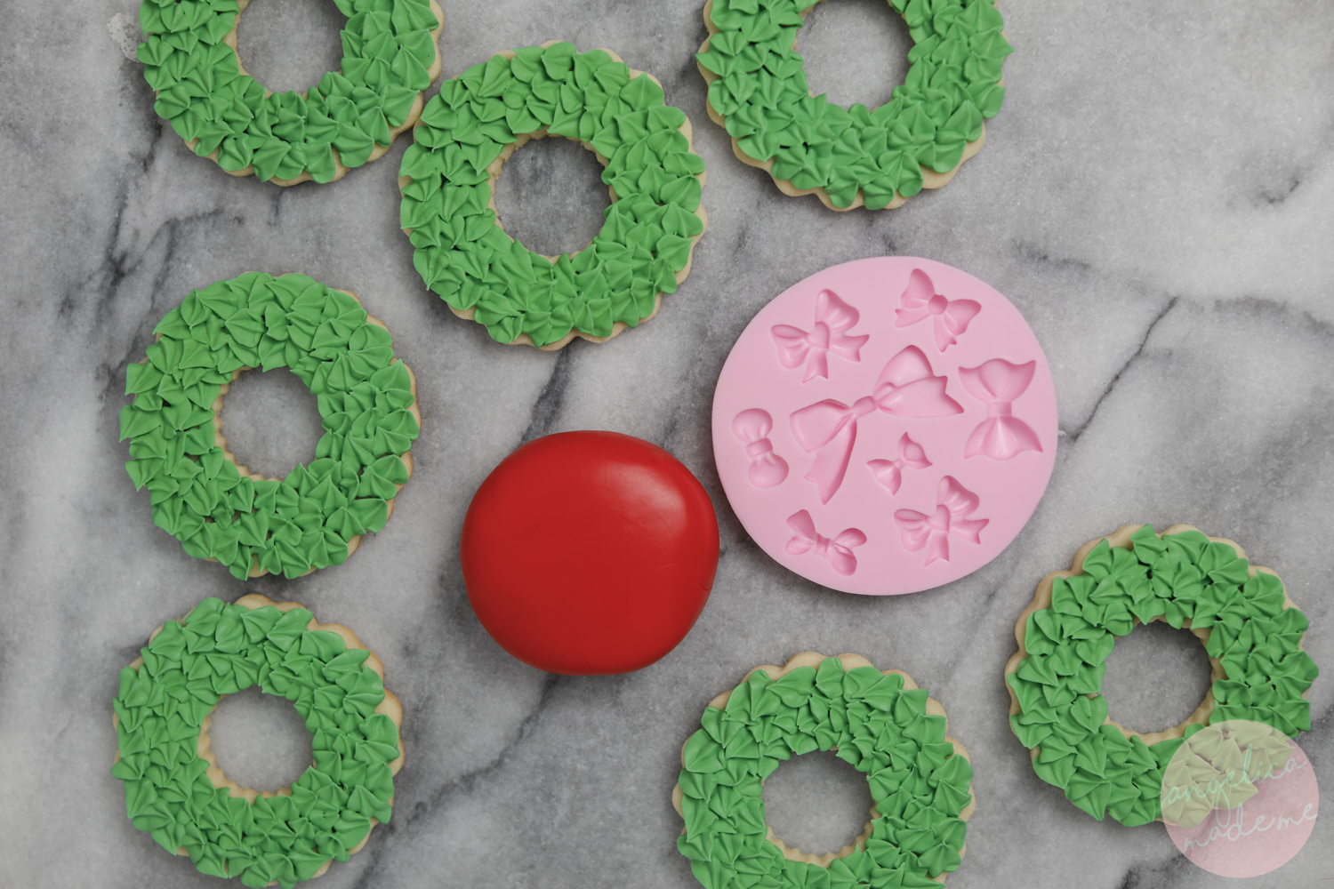Christmas Wreath Cookies - AngelicaMadeMe