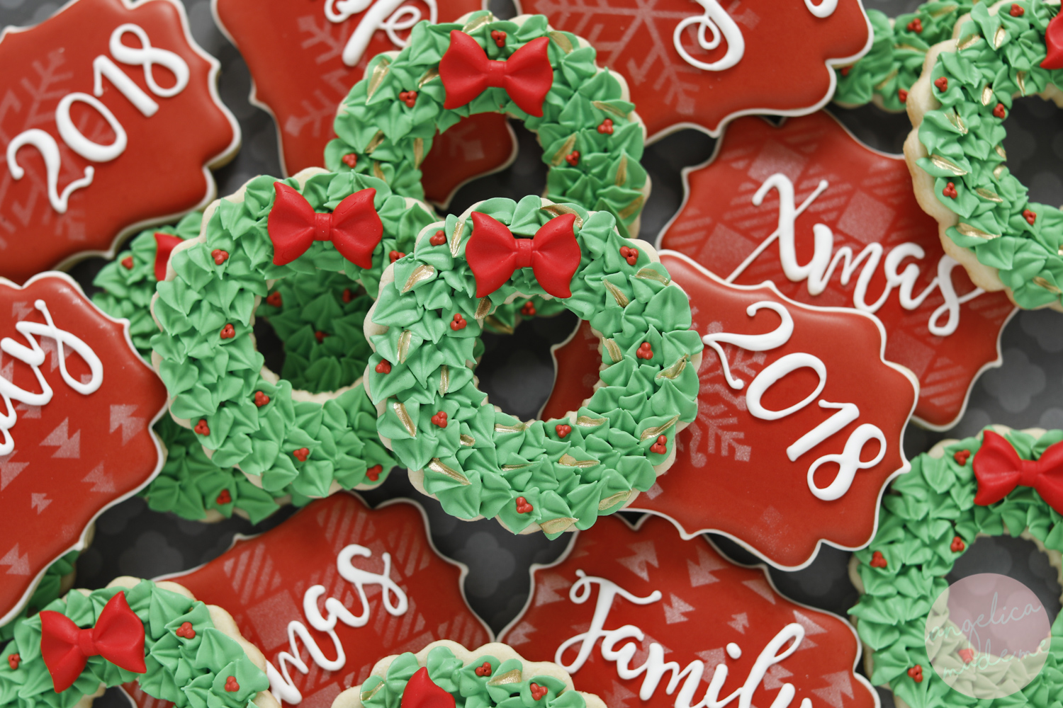 Christmas Wreath Cookies - AngelicaMadeMe