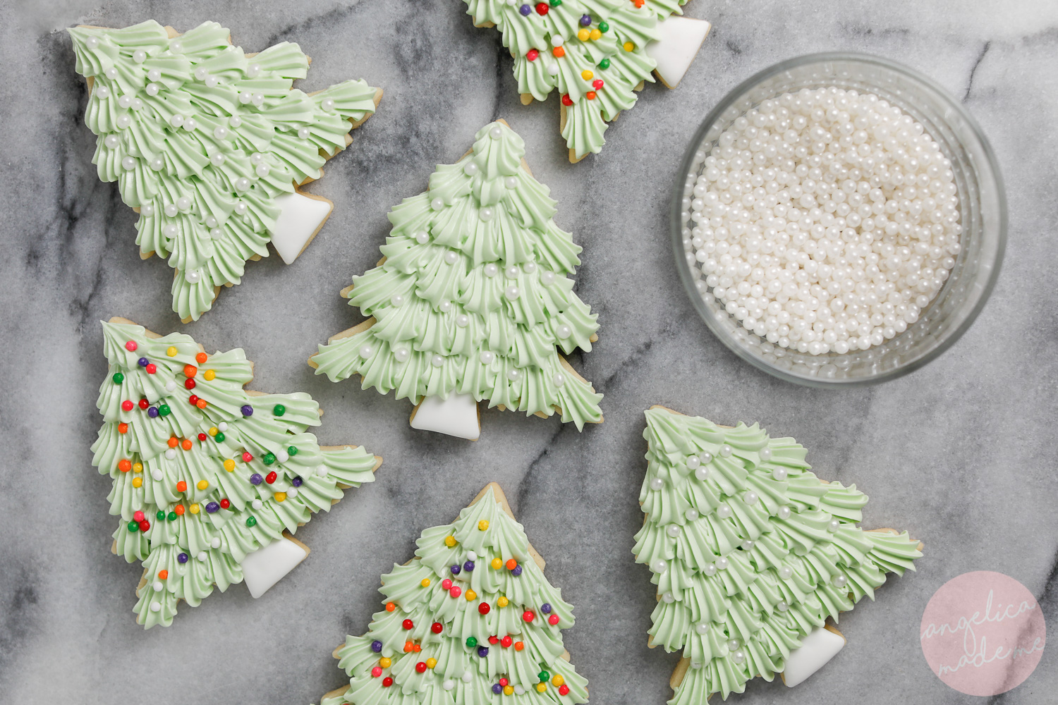 Easy Christmas Tree Cookies - AngelicaMadeMe