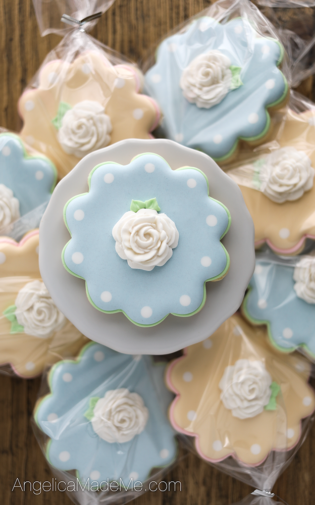 Custom Decorated Flower Cookies - AngelicaMadeMe